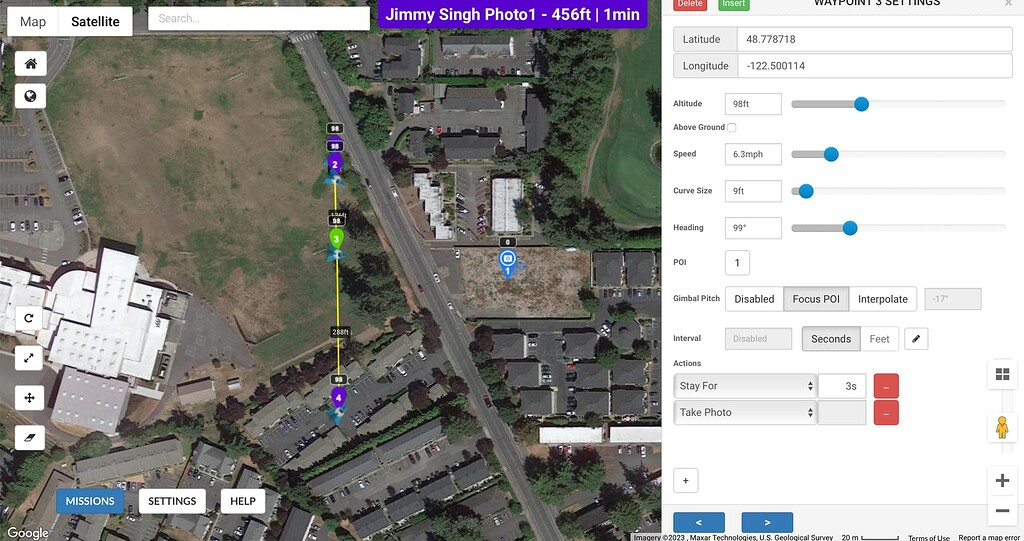 Drone doesn't stop at waypoints to take photo - General Discussion - Litchi Forum